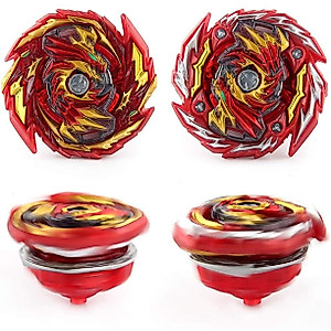 Bey Battle Burst Blade Evolution GT B-155 Booster Master Diabolos.Gn Red Left and Right Launcher Handle Starter Set Gaming Top God Bay Lr Bey Sparking Launcher Battling Tops Spinning Toys
