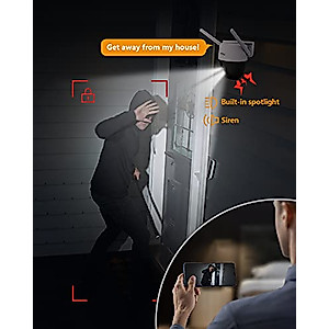 Imou Security Camera Outdoor with Floodlight and Sound Alarm, 4MP QHD Pan/Tilt 2.4G Wi-Fi Camera, IP66 Weatherproof 2.5K Bullet Camera, Full Color Night Vision IP Camera with 2-Way Talk, Cruiser