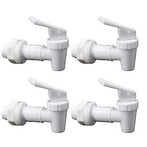 Hgzaccompany Replacement Cooler Faucet Water Bottle Jug,Water Dispenser Tap Set,BPA-Free Plastic Spigot Spout Water Beverage Lever Pour Dispenser Valve,Water Crock Tap (2, White)