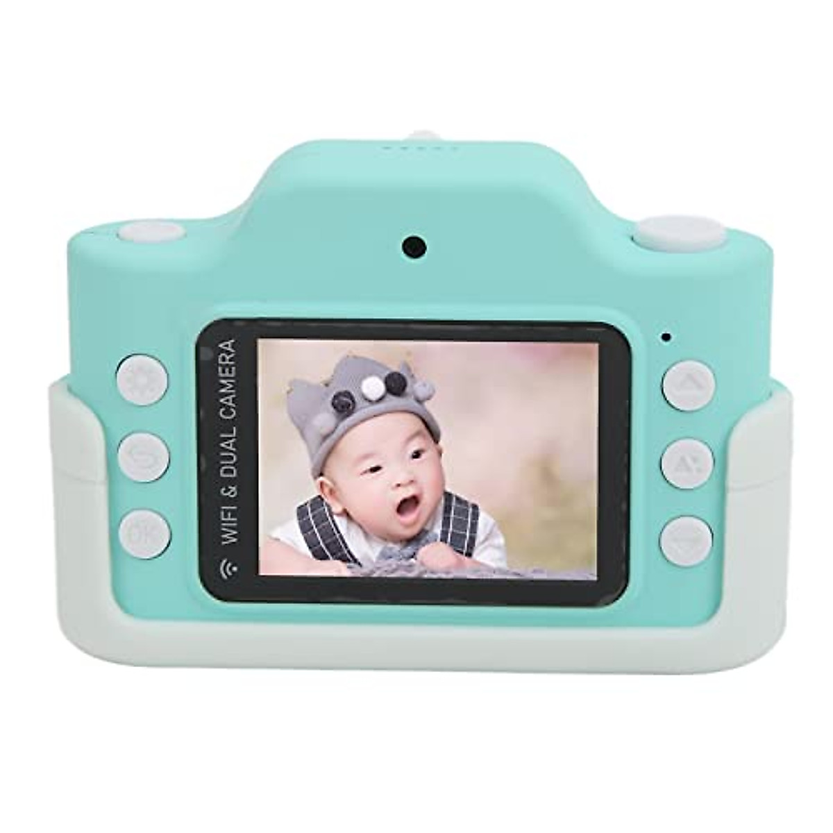 Jovenn WiFi Cartoon Camera Toy, Portable High Definition Anti Fall 750mAh Rechargeable ABS Kids Digital Camera 24MP Dual Camera for Gifts