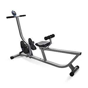 Stamina Easyrow Hydraulic Rower Machine with Smart Workout App - Rowing Machine with Adjustable Resistance for Home Gym Fitness - Up to 300 lbs Weight Capacity