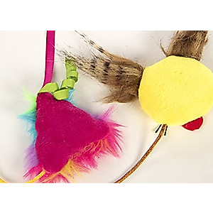 SmartyKat (2 Count Mouse Moods Emoji Wink Face & Rainbow Poop Plush Catnip Cat Toys - Multi Color, 2 Count