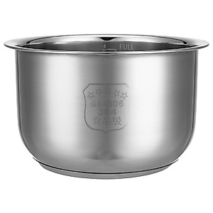 Ciieeo Inner Cooking Pot Universal Inner Pot Stainless Steel Inner Pot Rice Cooker Supply (Higher Bottom)