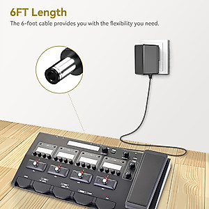 Omilik 9V AC Power Adapter Fits for Zoom AD-16A/D AC Adapter for Zoom Guitar Pedals G1on, G1Xon, G2Nu, G2.1Nu, G3, G3X, G5, G1N, G1XN Compatible with Zoom AD-0006A/D RhythmTrak RFX-300 Multi Effects