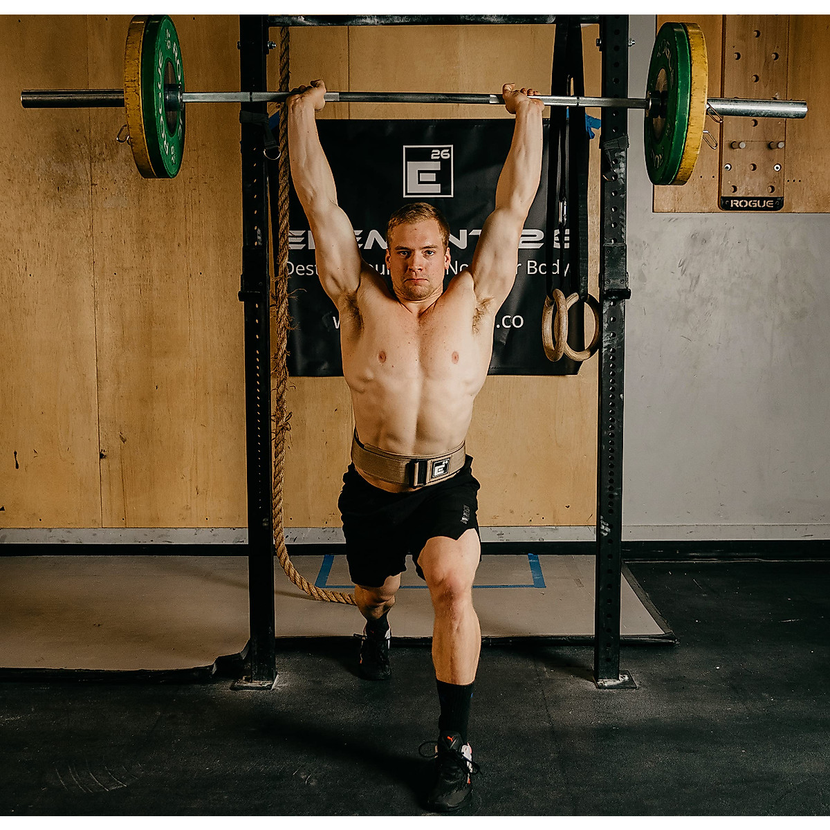 Element 26 Self-Locking Weight Lifting Belt | Premium Weightlifting Belt for Serious Functional Fitness, Weight Lifting, and Olympic Lifting Athletes (Extra Small, Black)