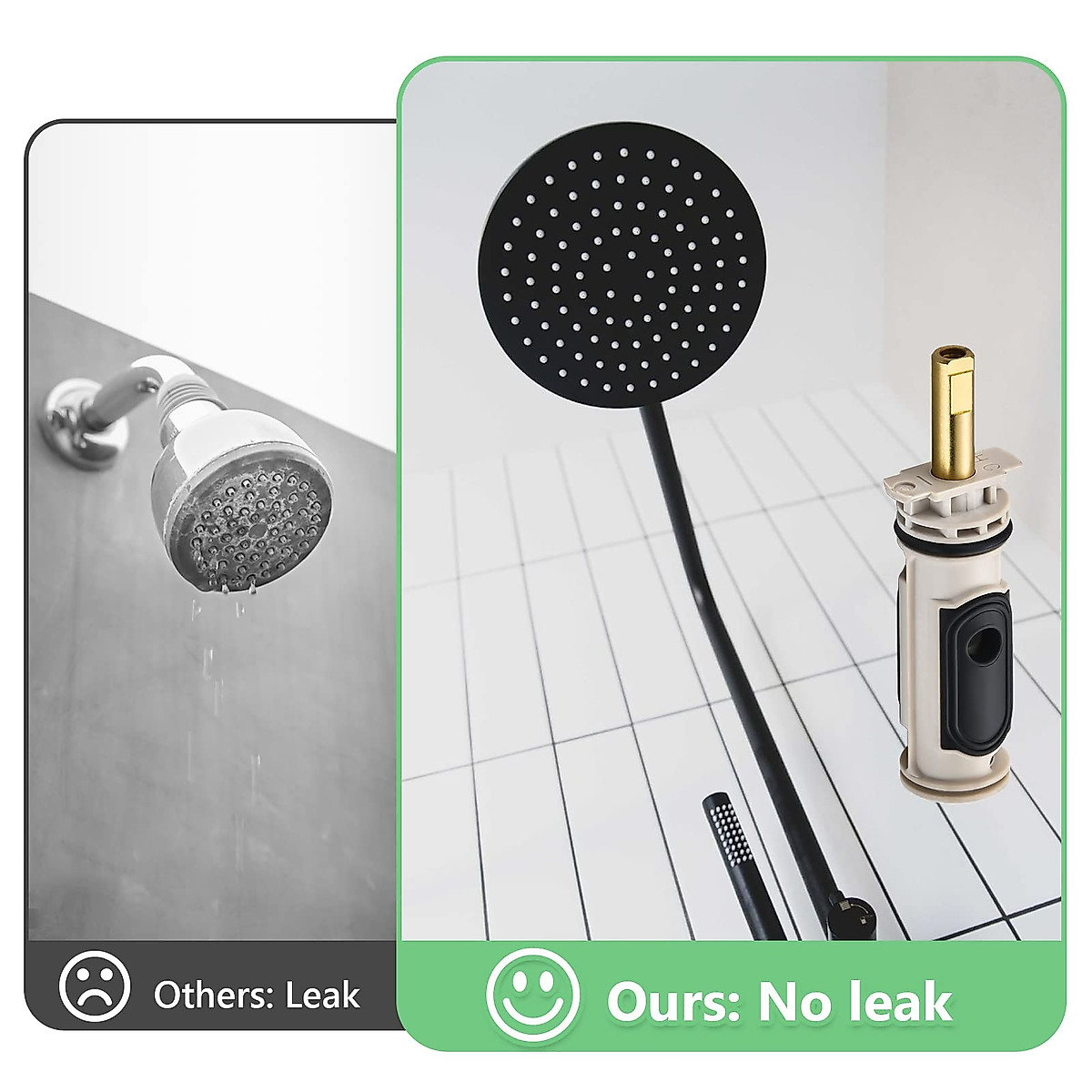 1222 Replacement Cartridge with Removal Tool 104421 and Handle Adapter Kit 116653 for Moen, Compatible with One Hanlde Posi Temp Shower Faucet