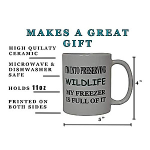 Funny Hunting Coffee Mug Preserving Wildlife Novelty Cup Great Gift For Men Hunter Fishing Hunting