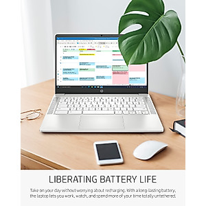 HP Chromebook 14-inch HD Laptop AMD 3015Ce 2.3 GHz 4GB DDR4 RAM, 32GB eMMC, AMD Radeon Graphics, USB Type-C, Wi-Fi, Bluetooth, ChromeOS, 14a-nd0030nr Forest Teal (Renewed)