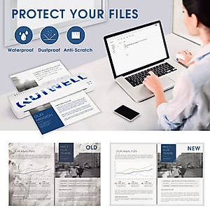 QUIWELL 9 in 1 Laminator, Laminator Machine with 20 Laminating Sheets, 9 Inches Thermal Laminating Machine with Paper Trimmer, Corner Rounder, Hole Punch, Bonus Busy Book for Home Office School Use