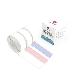 Phomemo D30 Label Maker Tape, Black on Lavender, White, Pink Sticker Thermal Paper, Long Self-Adhesive Label Tape, 15mm x 6m (1/2"x2361/8") Continuous Paper, 3 Roll
