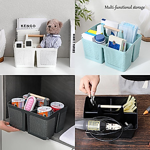 rejomiik Portable Shower Caddy Basket Plastic Cleaning Caddy Organizer Storage Tote with Handle for Bathroom, College, Dorm Room Essentials, Pink