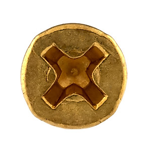 #5 x 5/8" Brass Flat Head Phillips Wood Screws - Pack of 25 - Self Tapping Screws for Wood - FH558-SB