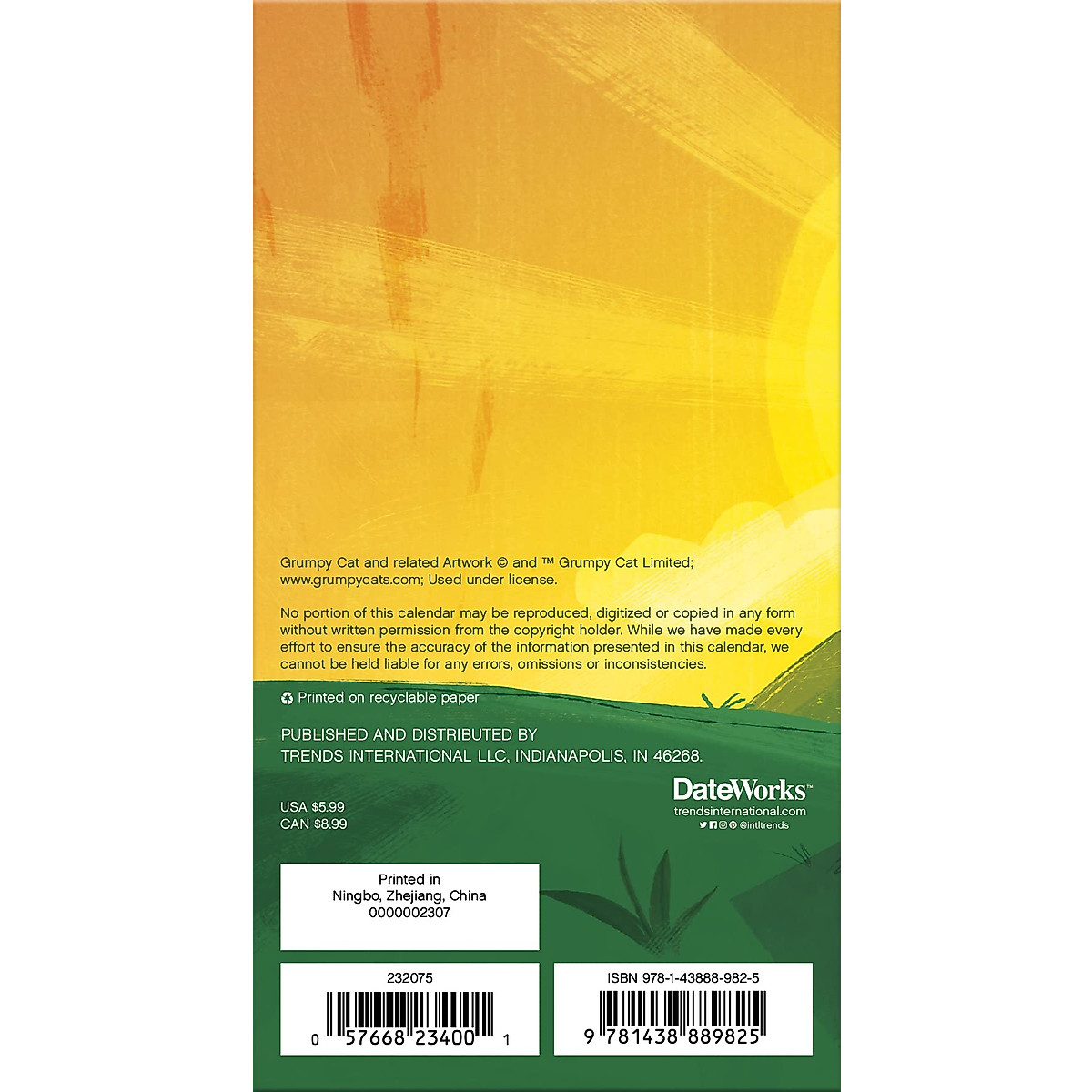 2023-2024 Grumpy Cat Pocket Planner