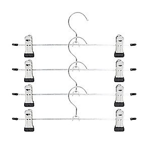 BestValue Go Skirt Pant Boot Hanger with 2 Adjustable Clips, 5-Pack
