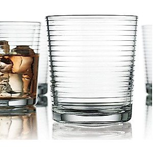 Glaver's Drinking Glasses 12 Piece Glass Set, 4-7 Oz. Highball Glasses, 4-13 Oz. Whiskey Rocks, And 4 7 Oz Juice Glasses. Ideal for Water, Juice, Cocktails, and Iced Tea. Dishwasher safe