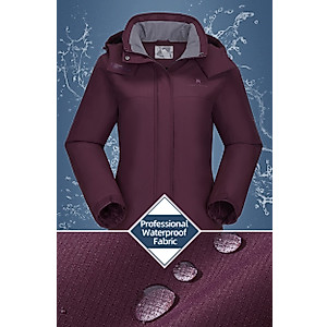 CAMEL CROWN Women's Ski Jacket Thicken Winter Snow Coat Warm Fleece Mountain Waterproof Female Jacket Hooded Windbreaker