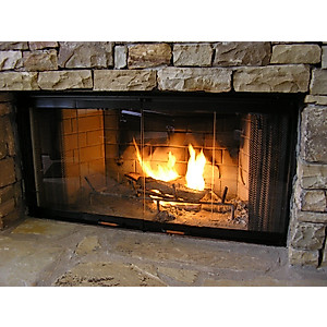 Heatilator Fireplace Doors - Black 42" Glass Doors - DM1042