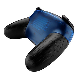 eXtremeRate Transparent Blue Faceplate and Backplate for Nintendo Switch Pro Controller, DIY Replacement Shell Housing Case for Nintendo Switch Pro - Controller NOT Included