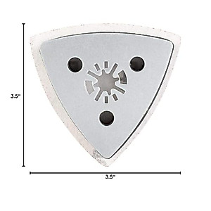 100pcs Sanding Paper, 80mm 60/80/120/180/240 Grits Triangular Hook & Loop Triangle Sandpaper +1 Sand Pad for Bosch Fein Oscillating Multi Tool