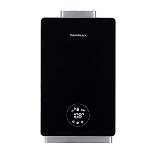 Tankless Water Heater, Camplux Constant Propane Water Heater, 3.18 GPM On Demand Water Heater, Instant Hot Water Heater, Indoor, Black