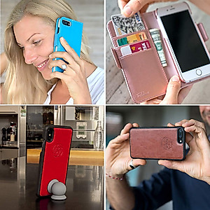 Dreem Fibonacci 2-in-1 Wallet Case for Apple iPhone 12 Mini - Luxury Vegan Leather, Magnetic Detachable Shockproof Phone Case, RFID Card Protection, 2-Way Flip Stand - Coffee