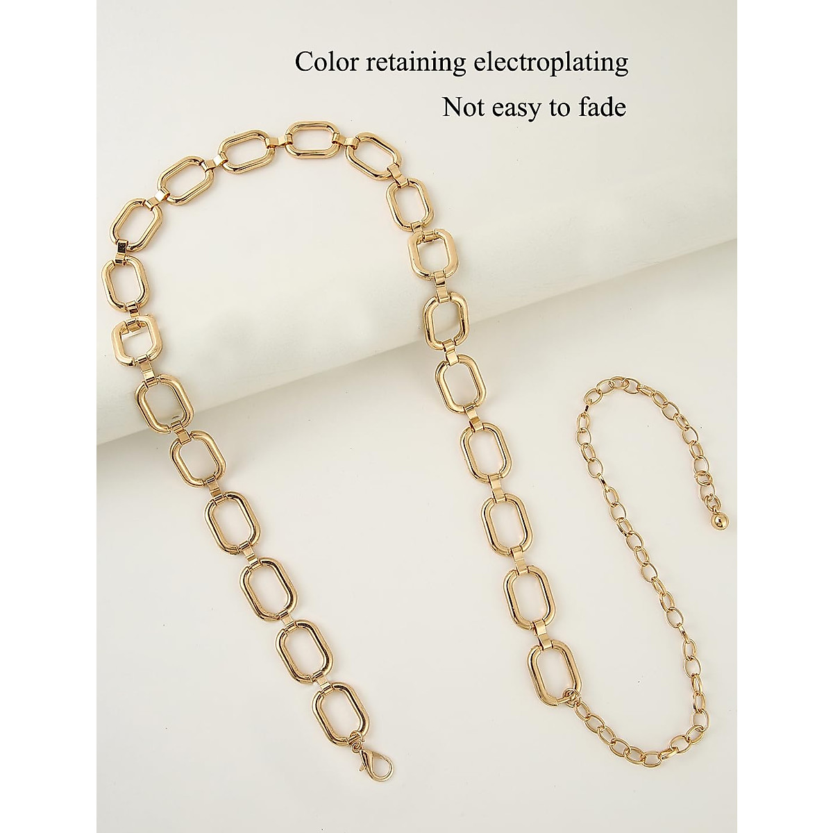 TOPACC Gold Chain Belts for Women Dresses Thick Metal Link Circle Waist Chains Belt for Jeans Skirt Girls Fashion