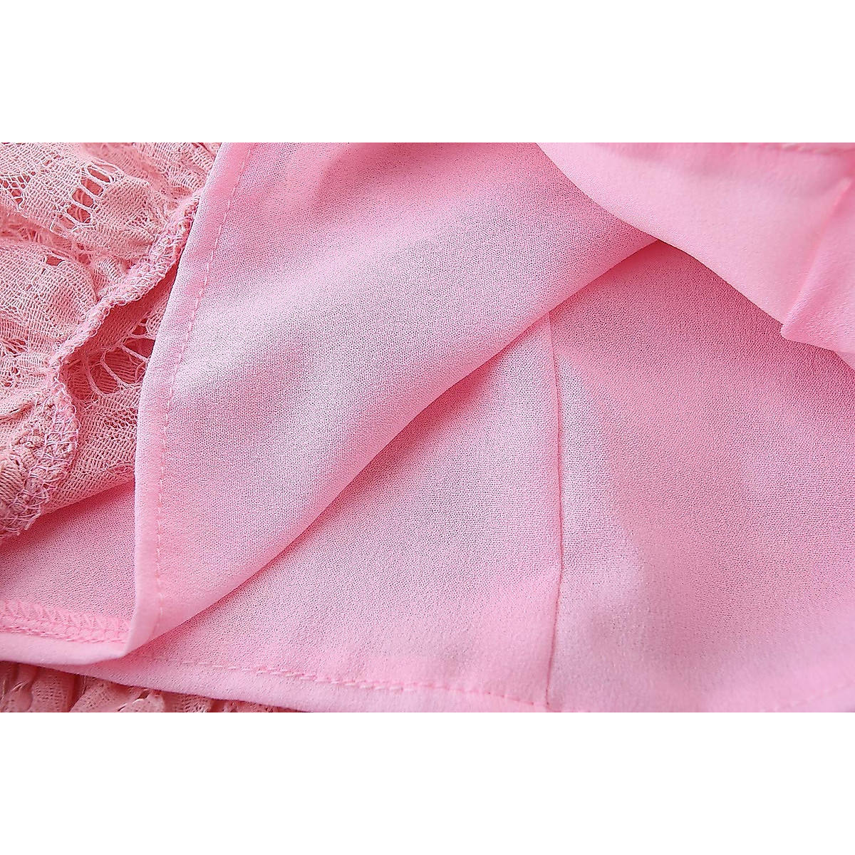 LittleSpring Girls Dresses for Baby Elegent Lace Floral Flare Sleeve Blue Party Wedding Dress for Kids 18 Months