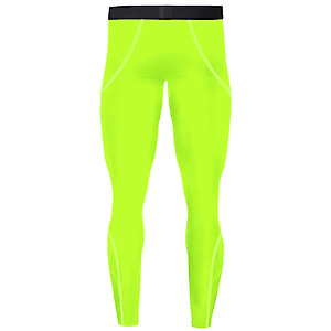 1Bests Men's Sports Running Set Compression Shirt + Pants Skin-Tight Long Sleeves Quick Dry Fitness Tracksuit Gym Yoga Suits (New Green, L)
