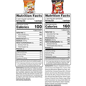 Cheetos Popcorn, Cheddar & Flamin' Hot Variety Pack, 0.625 Ounce (Pack of 40)
