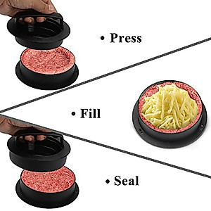 Good Helper Hamburger Burger Press Maker for Stuffed Burgers, Sliders, Regular Beef Burger, Essential Kitchen & Grilling Accessories