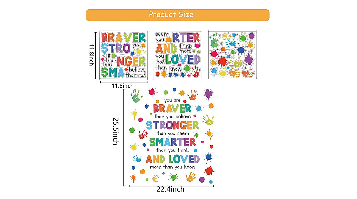 Inspirational Quotes Wall Decals for Kids Rooms