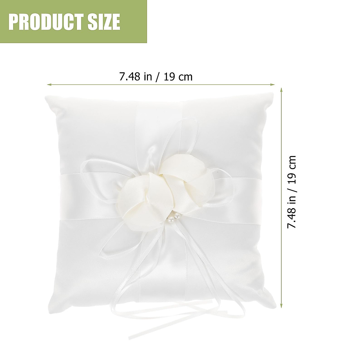 Totority Bridal Lace Ring Bearer Pillows- Elegant Wedding Ring Holder Pillow- Decorative Wedding Accessories and Supplies for Engagement and Wedding 20cm/79in