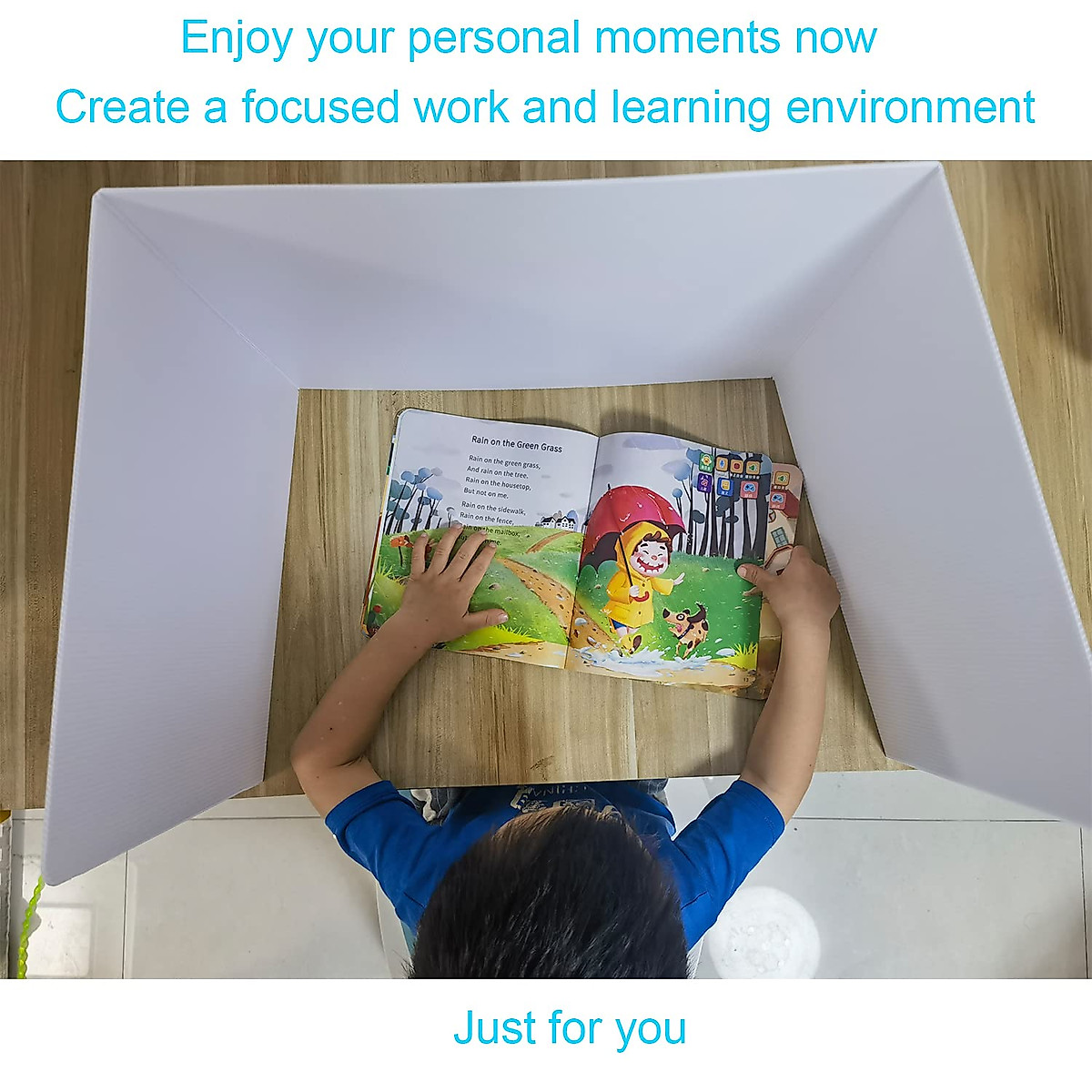 6 Pack Privacy Shields for Student Desks, Privacy folders for Student Testing Desk dividers- Includes Extra Labels