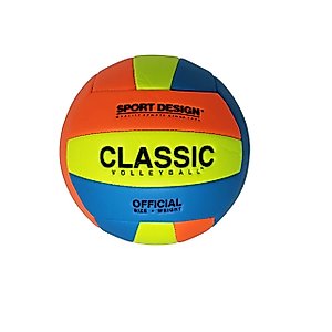 Faittd Beach Toys by Green Room Sport Design Classic Volleyball (deflated), Assorted neon ColorsF