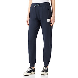 A|X Armani Exchange Women's Organic Cotton Shiny Logo Joggers, Glacier, M