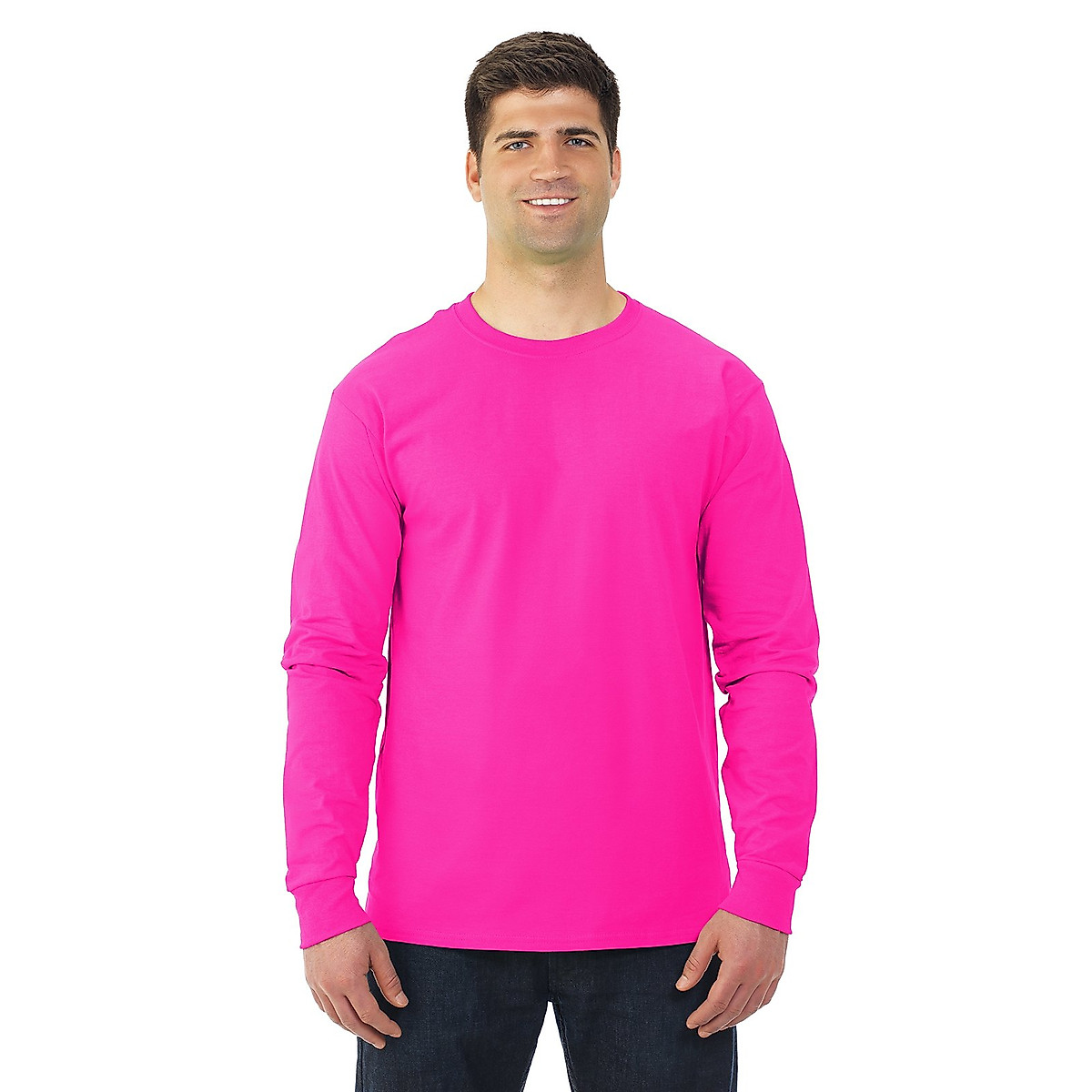 Fruit Of The Loom Adult HD Cotton Long Sleeve Crew T-Shirt, JZ4930R, M