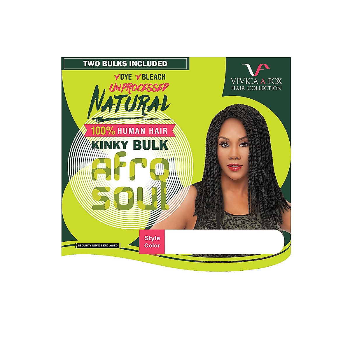 Vivica A Fox Hair Collection HKBK16-N 100% Unprocessed Natural Human Hair Afro Curl Kinky Bulk Extension, Natural, 5.8 Ounce