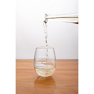 Golden Girls Wine Glasses - The Golden Girls Gifts for Women | Golden Girls Merchandise - Live Like Rose Dress Like Blanche Think Like Dorothy Speak Like Sophia | Birthday Girl Wine Glass