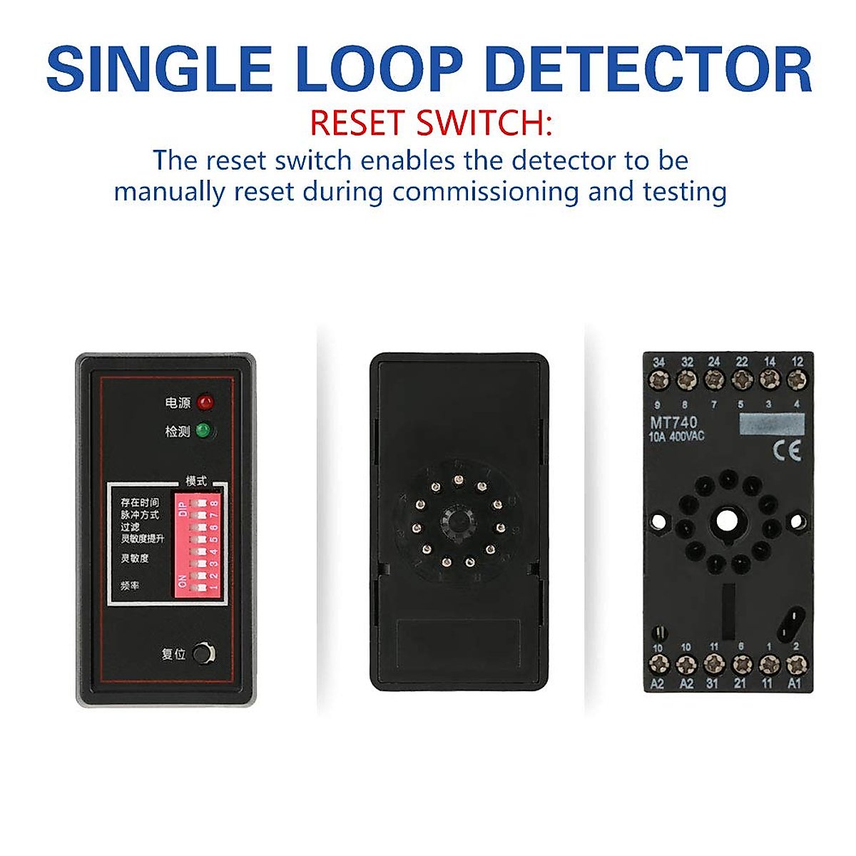 Controls PD132 Single Channel Inductive Vehicle Car Park Barrier Loop Exit Safety Sensor Detector for The Car Parking Lot Access