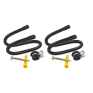 YYST Skateboard Wall Mount Skateboard Wall Hanger Storage Rack Flexible Hanger - Fit Cruiser Boards, Skateboards, Penny Boards, Longboards,etc- W Style - No Board -2/PK