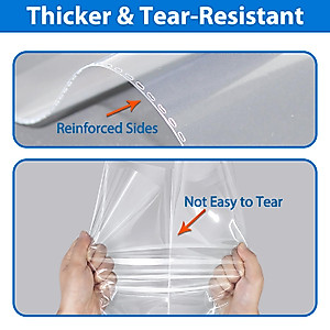 PigPotParty 100PCS 10"x13" Clear Plastic Cellophane Shirts Bags with Clothing Size Stickers, Resealable Self Seal Adhesive Bags for Jeans, Hoodies, Sweater, T-Shirt, Dress, Gift Packaging on Retail