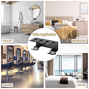 Buwico Storage Holder for Shark Flexstyle, Airwrap Holder Wall Mount for Shark H430 Flexstyle, Aluminum Alloy Wall Storage Organizer Stand Rack for Shark Flexstyle/Dyson Airwrap Styler (Black)