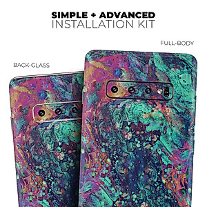 DesignSkinz Liquid Abstract Paint Remix V91 Protective Vinyl Decal Wrap Skin Cover Compatible with The Samsung Galaxy S20 (Screen Trim & Back Glass Skin)