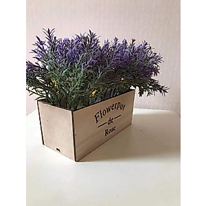 SNOWSTORM Artificial Flower Lavender Potted Plant with Silk Flower for Home Decor Wedding Garden Office Patio Decoration Table Centerpieces