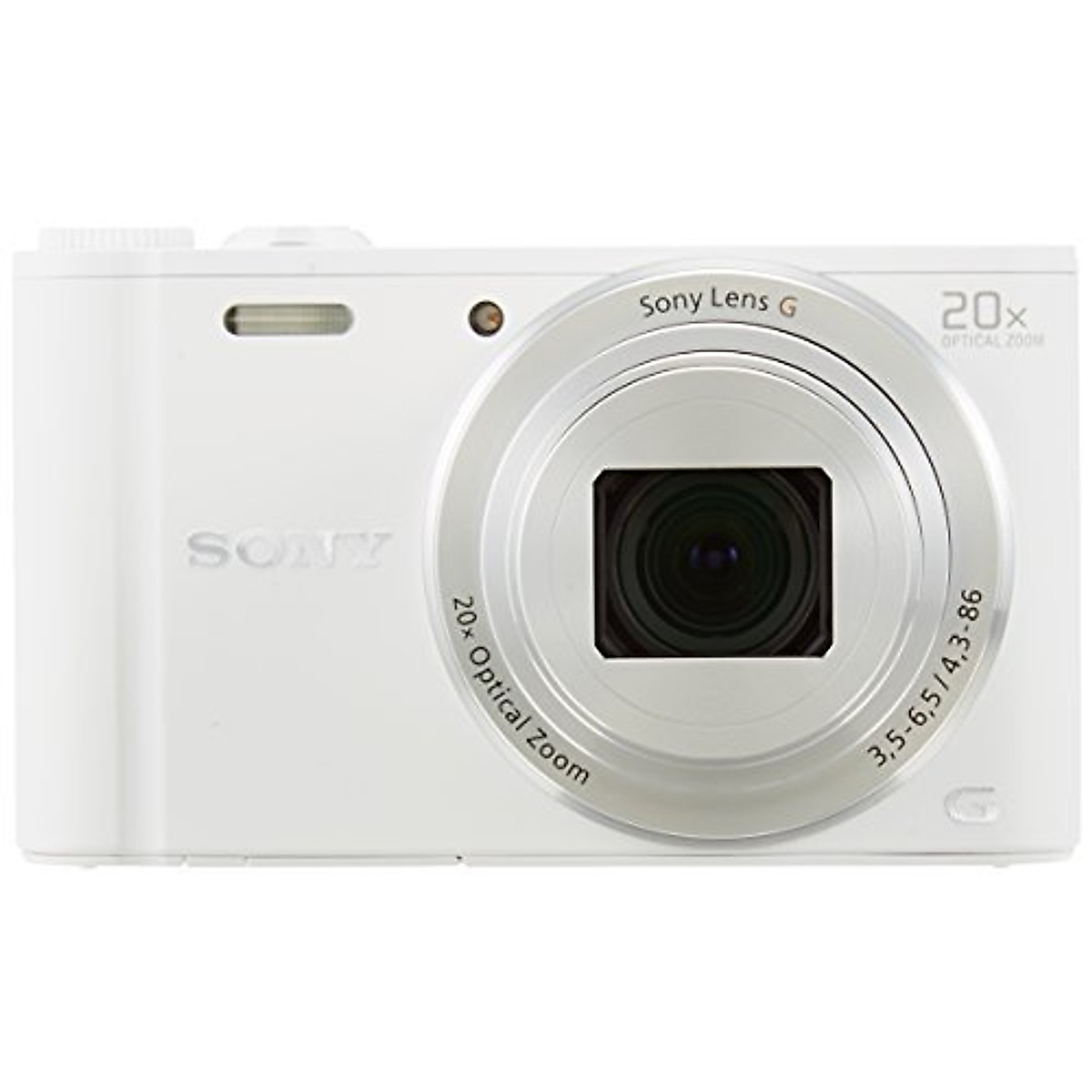 Sony DSCWX350 18 MP Digital Camera (White) (Renewed)