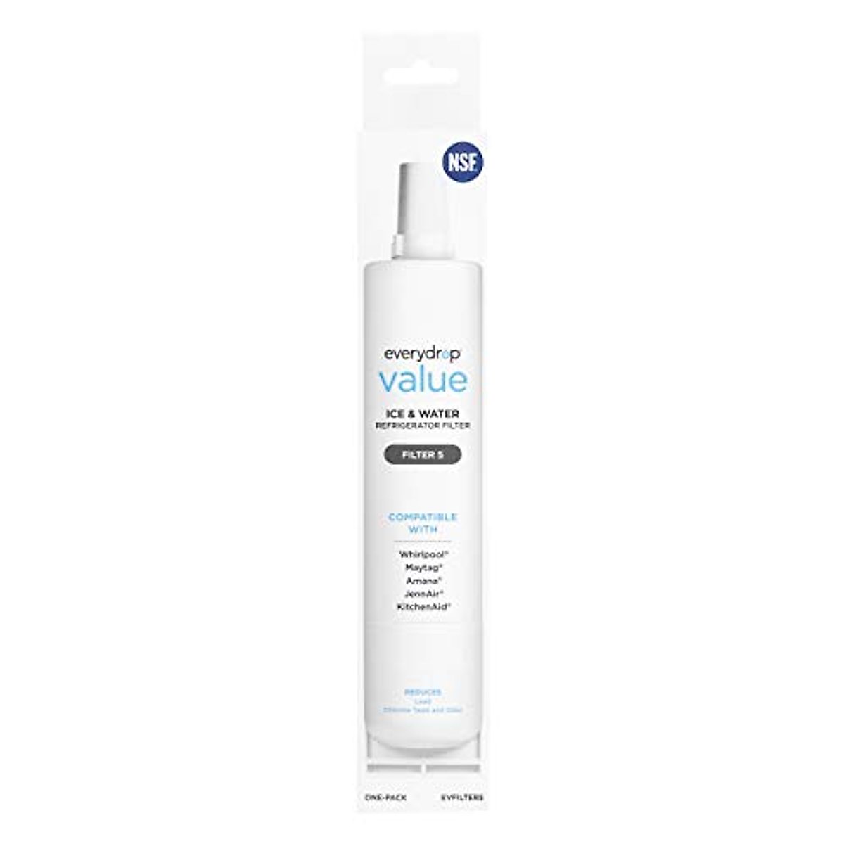 Everydrop Value by Whirlpool Ice and Water Refrigerator Filter 5, EVFILTER5, 1 Pack