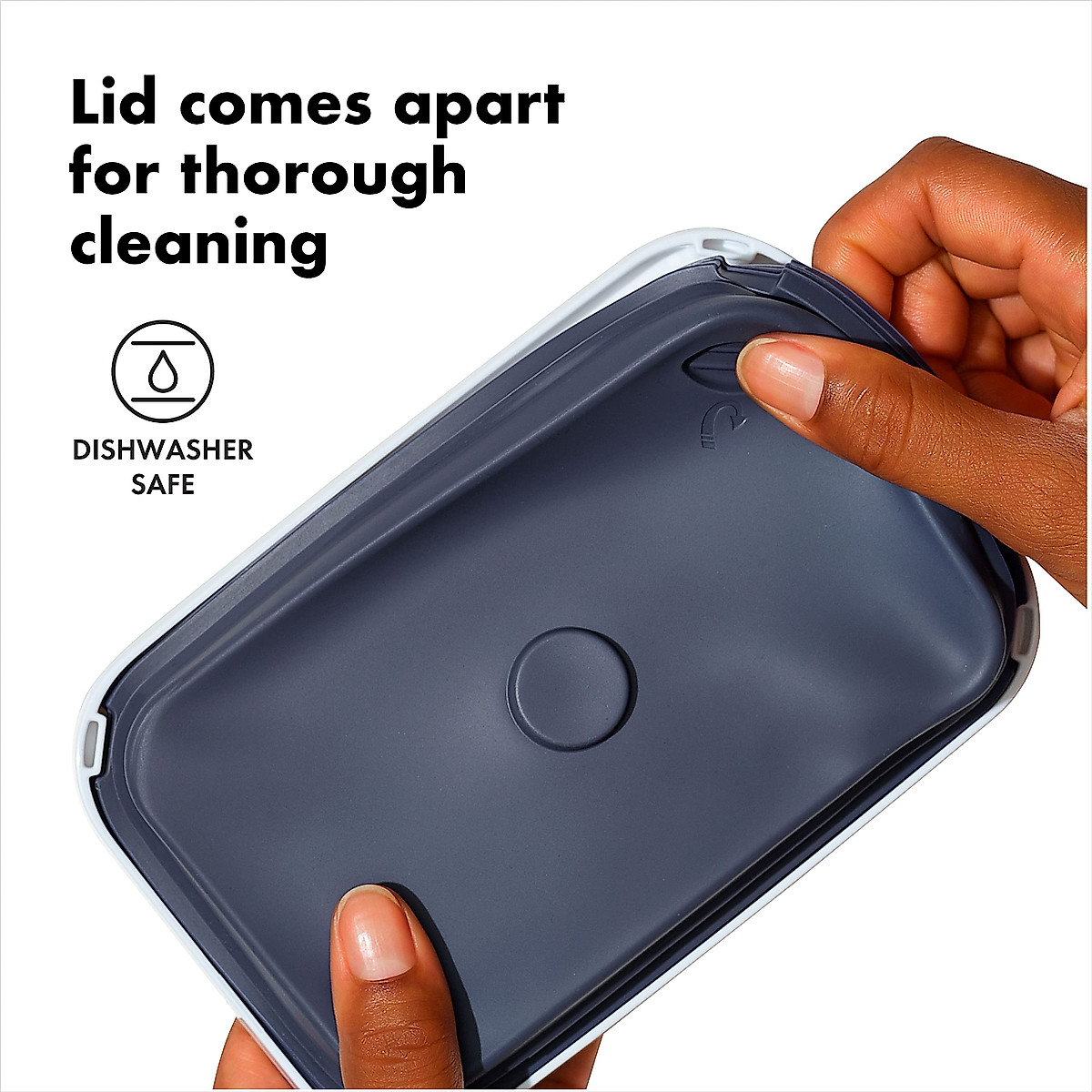 OXO Good Grips 3-PC Small Square Short POP Container Set, White