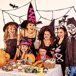 Hfpengzan 300 Pcs Halloween Cellophane Candy Bags,Self Adhesive Clear Cookie Treat Bags for Kids Halloween Party Favor Supplies