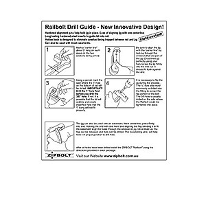 Zipbolt 40.260 Railbolt Drill Guide for Staircase Handrails with 1/4 in and 3/8 in Drill Bits and 1 in Spade Bit