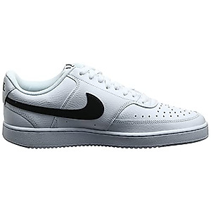 Nike Men's Court Vision Low Sneaker, White/Blackwhite, 10.5 Regular US